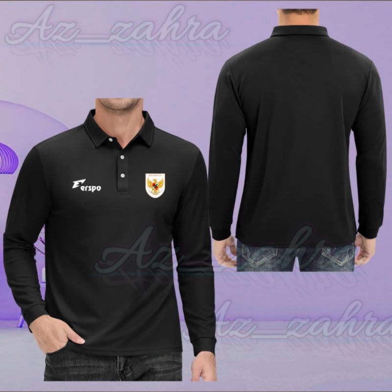 Jual Polo Baju Kerah Kancing Lengan Panjang TIMNAS TERBARU GARUDA ...