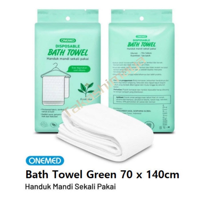 Jual Bath Towel Green Eucalyptus 140 x 70 CM Disposable Handuk Sekali ...