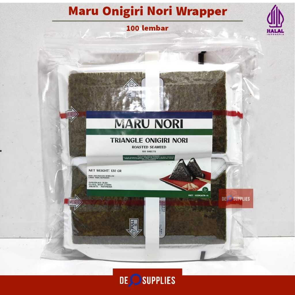 Jual Maru Nori Onigiri Wrapper 100 Lembar - Triangle Sushi Nori Wrap ...