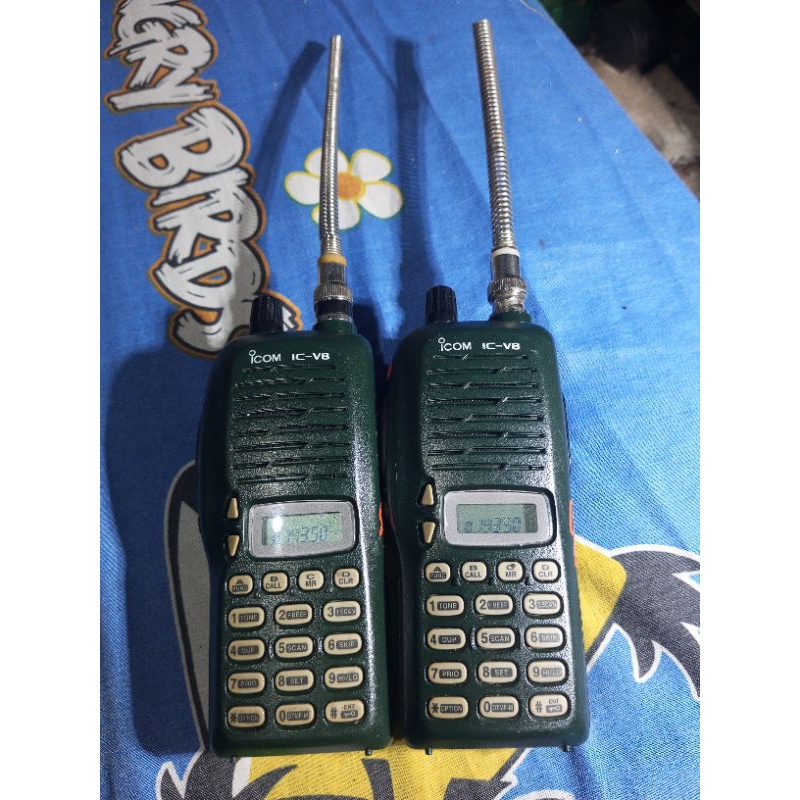 Jual icom ic v8 vhf dua unit btangan tanpa cas | Shopee Indonesia