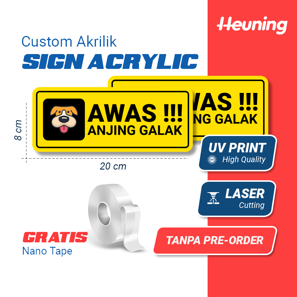 Jual HEUNING Signage Acrylic Akrilik Papan Penanda Pintu Rumah Kamar ...