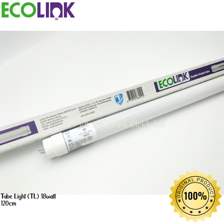 Jual Lampu Neon TL Tube LED Ecolink T8 9w - 60cm , 18w - 120cm | Shopee Indonesia
