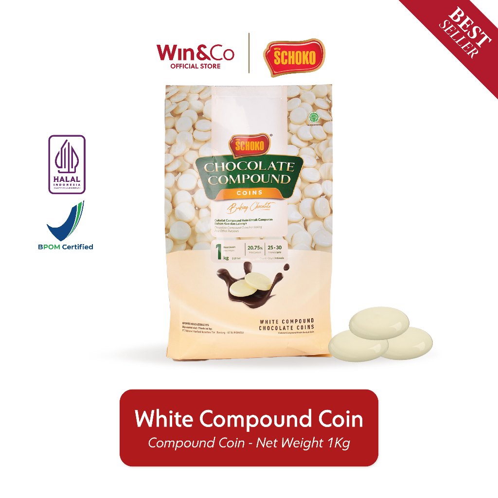 Jual SCHOKO White Compound Coin / Cokelat Bentuk Koin - 1kg | Shopee ...