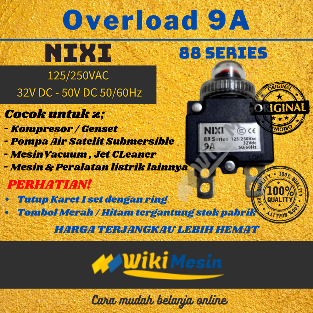 Jual Overload Pompa Air 9A NIXI Seri 88 Circuit Breaker Sibel Fuse ...