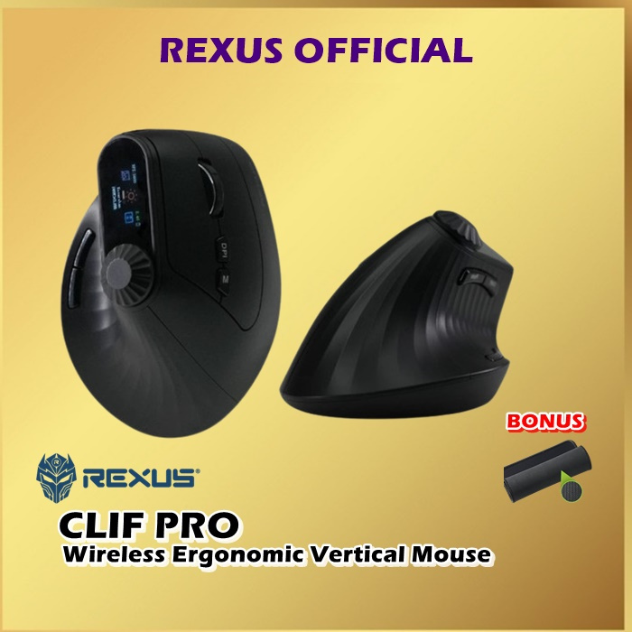 Jual Rexus Clif Pro QV280 Wireless Ergonomic Vertical Office Mouse ...