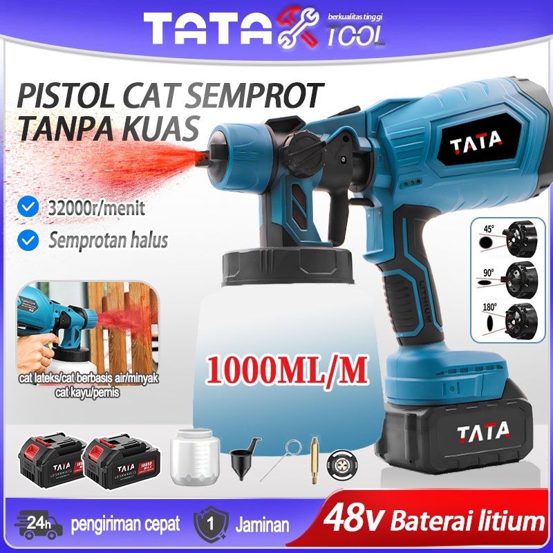 Jual TATA【COD】Spray Gun Elektrik Lithium - Isi Ulang Cepat untuk Cat ...
