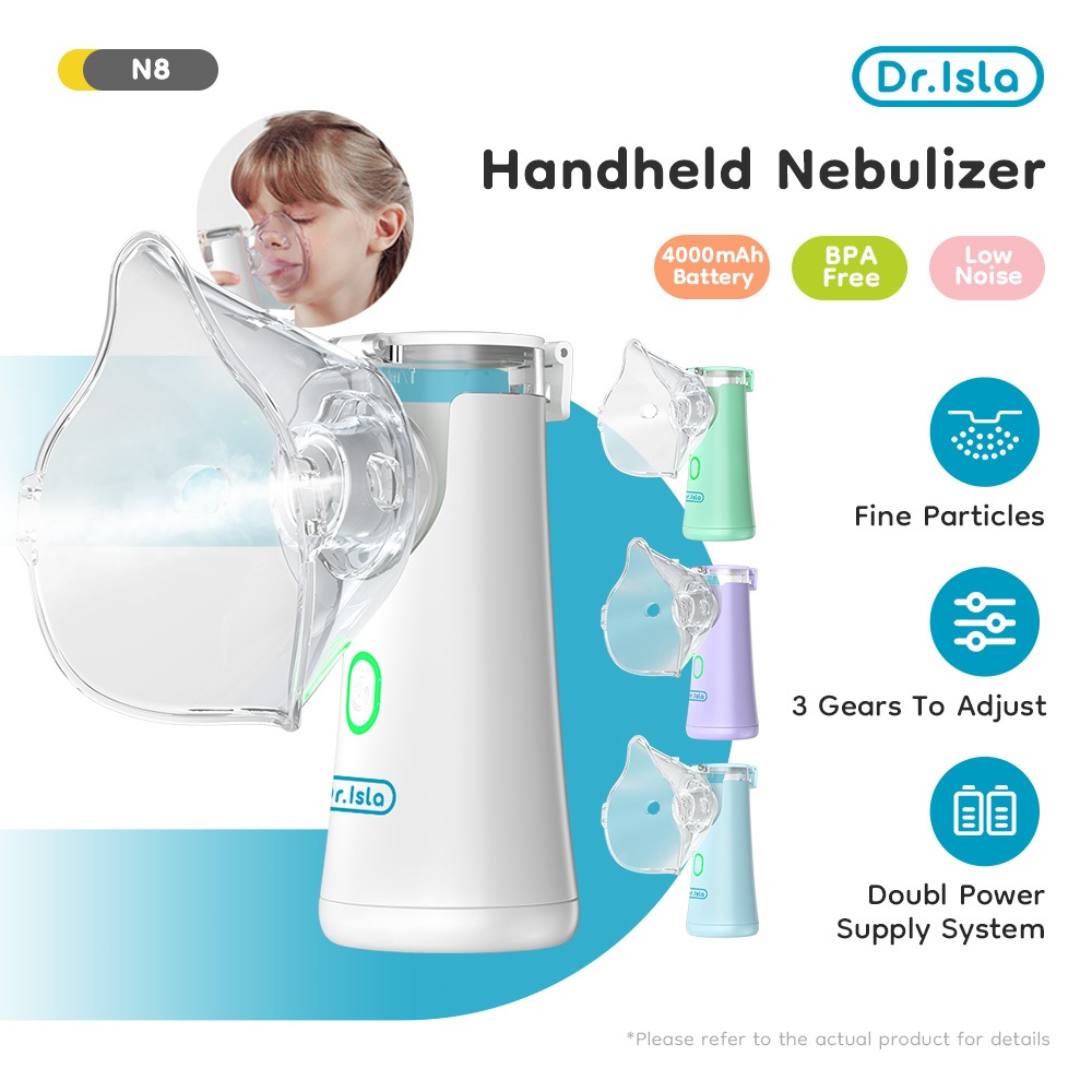 Jual Dr.isla Nebulizer Portable Mesh Alat Uap Alat Nebulizer Anak Dan Orang Dewasa Pengisian USB ...