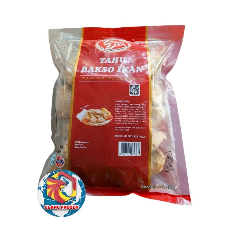 Jual Pak Den Tahu Bakso Ikan Olahan Tahu Walik Dengan Ikan 500gr ...