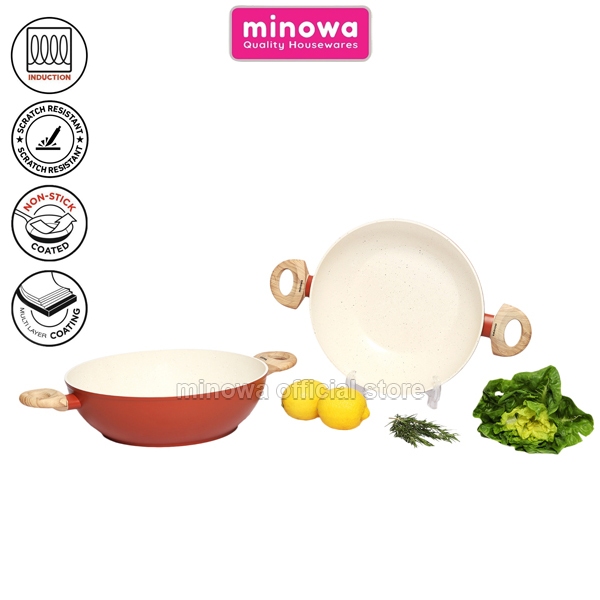 Jual Minowa Panci / Wajan / Teflon Marble 28, 30 cm anti lengket ...