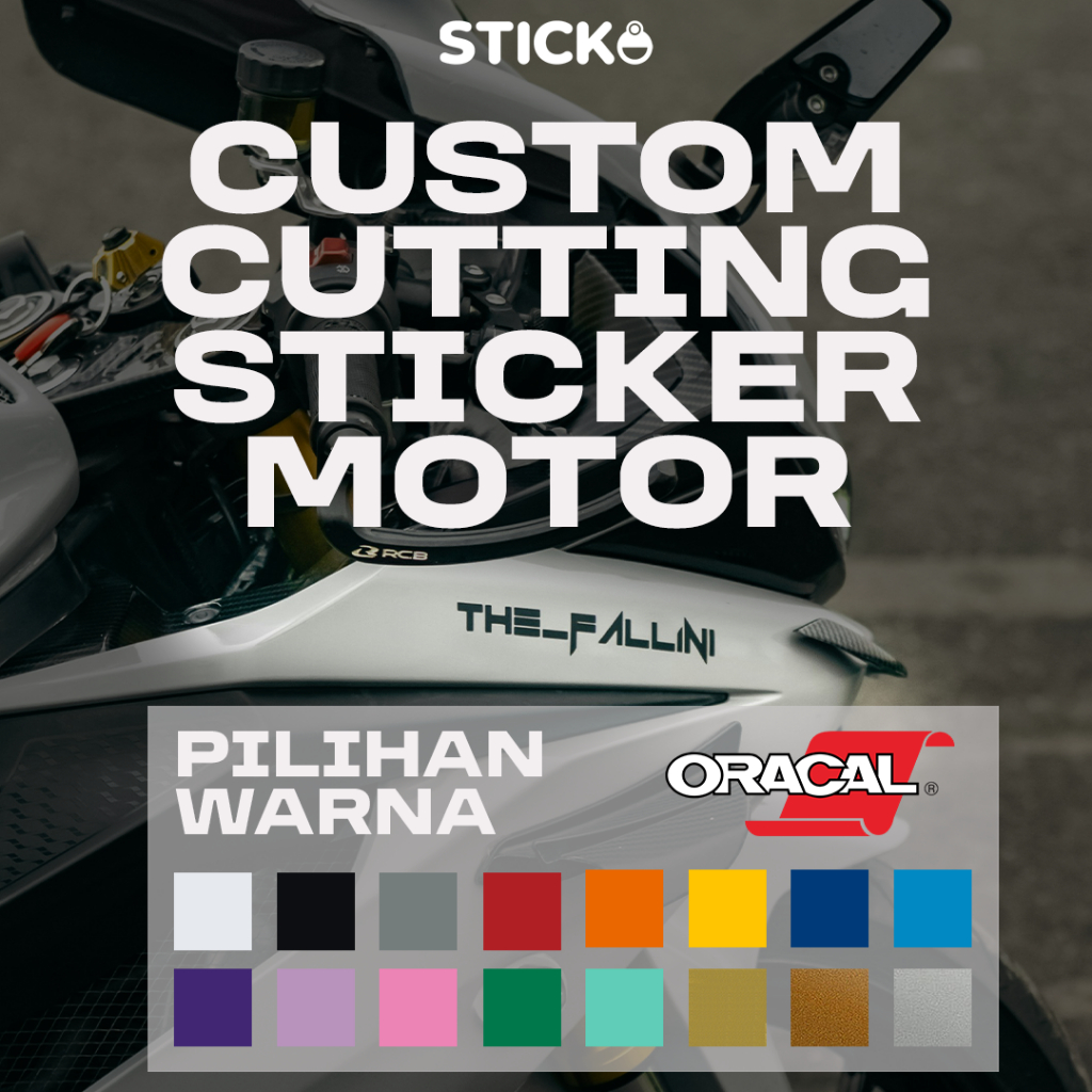 Jual Cutting Sticker Body Motor Decal Stiker Custom Nama Kata Tulisan ...