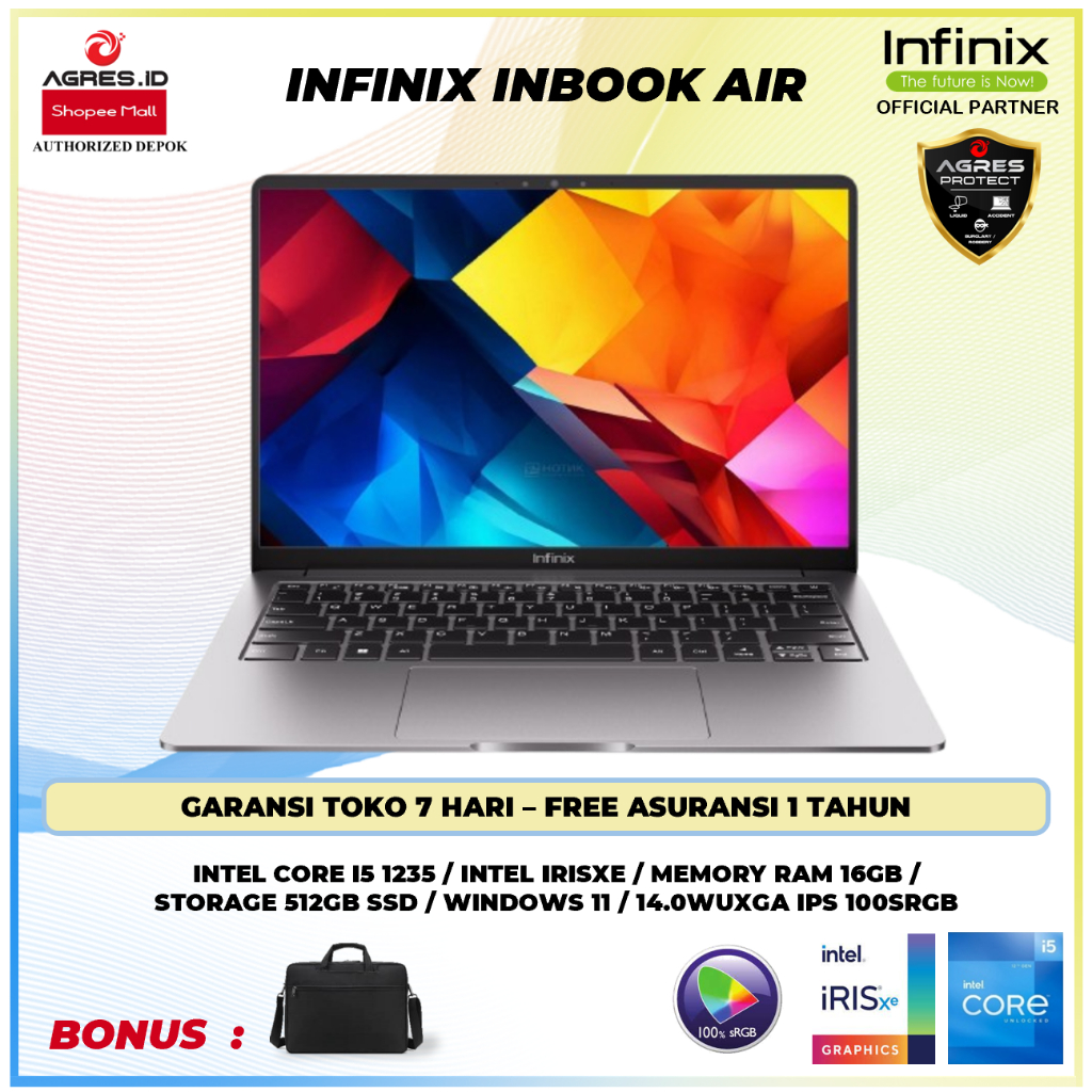 Jual Infinix Inbook Air I5 1235 16GB 512GB Win 11 14.0 WUXGA IPS ...