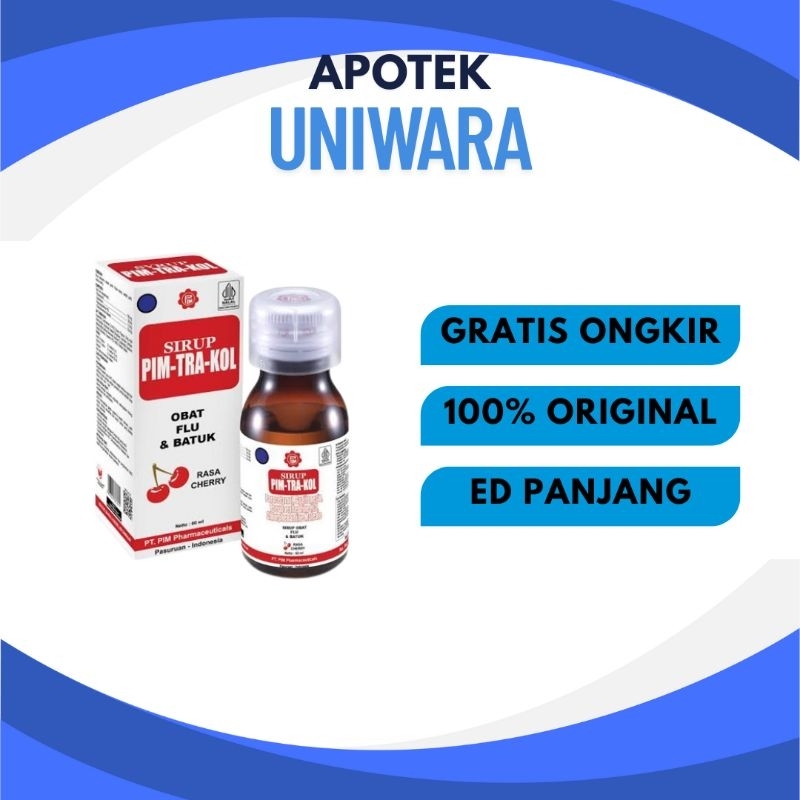 Jual PIM-TRA-KOL SIRUP 60ML RASA CHERRY - SIRUP PILEK DAN BATUK ...