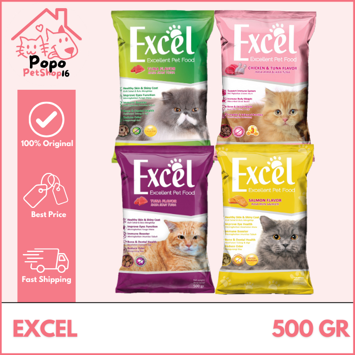 Jual EXCEL CAT FOOD 500GR Fresh Pack / Makanan Kucing Excel Adult ...