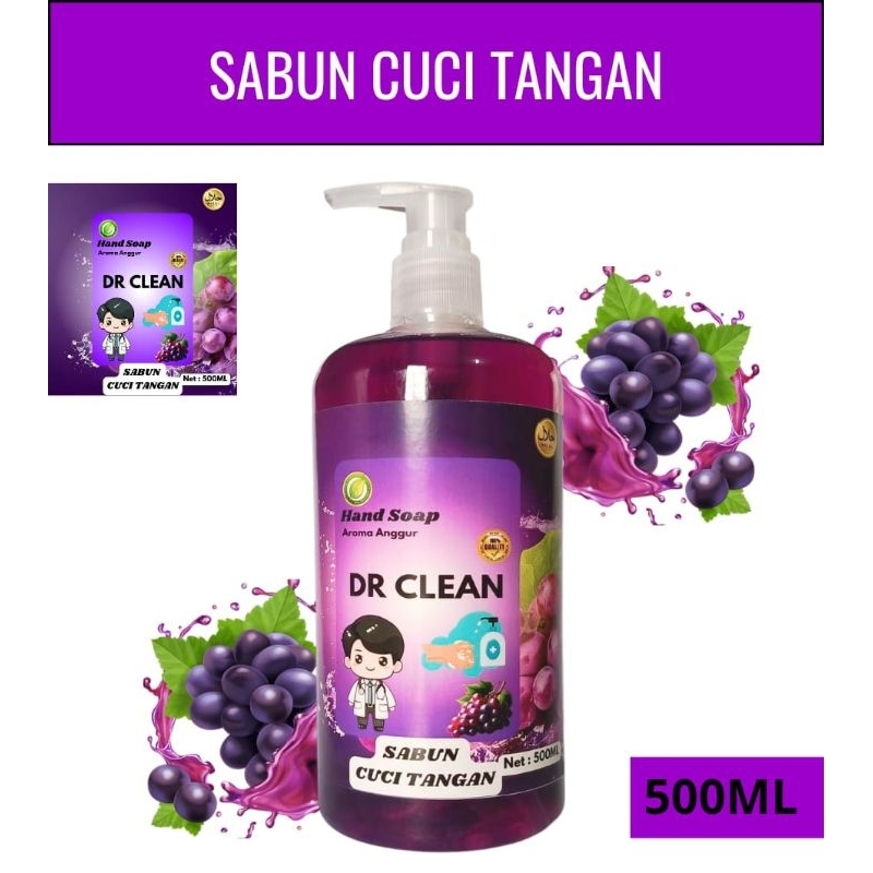 Jual SABUN CUCI TANGAN DR CLEAN Botol Pump 500ml (gratis ongkir ...