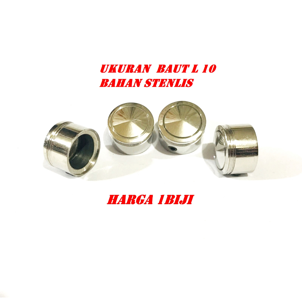 Jual TUTUP BAUT 10 KROM - MONEL STANLIS TUTUP KEPALA BAUT 10 | Shopee ...