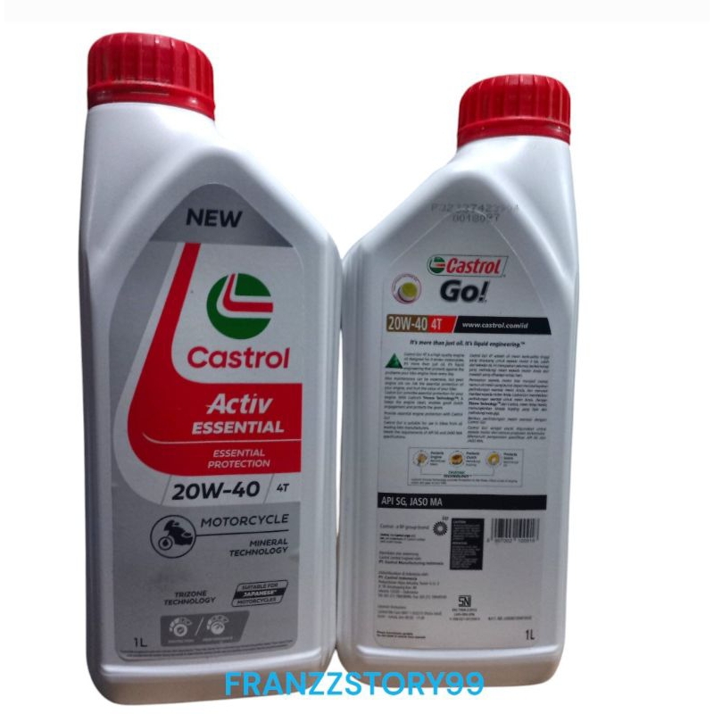 Jual Oli Castrol Go Activ Essential 20W-40 1 Liter | Shopee Indonesia