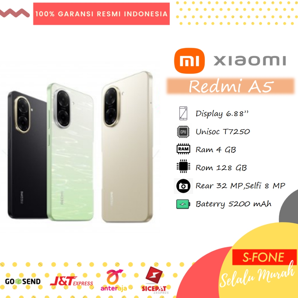 Jual Xiaomi Redmi A5 4/128 GB NEW GARANSI RESMI BNIB | Shopee Indonesia