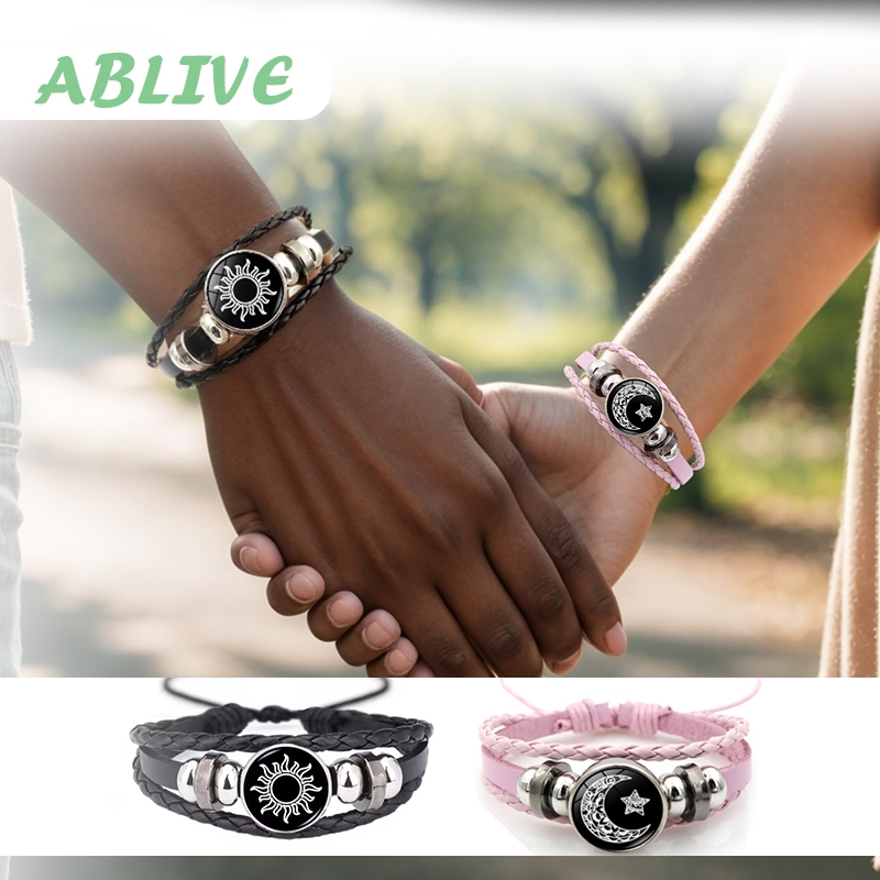 Jual Bracelet Couple Gelang Capel Pasangan Estetik Bulan Sabit Fashion ...