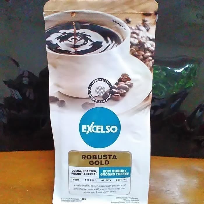 Jual Excelso Robusta Gold Kopi Bubuk Robusta Pouch 100gram | Shopee ...