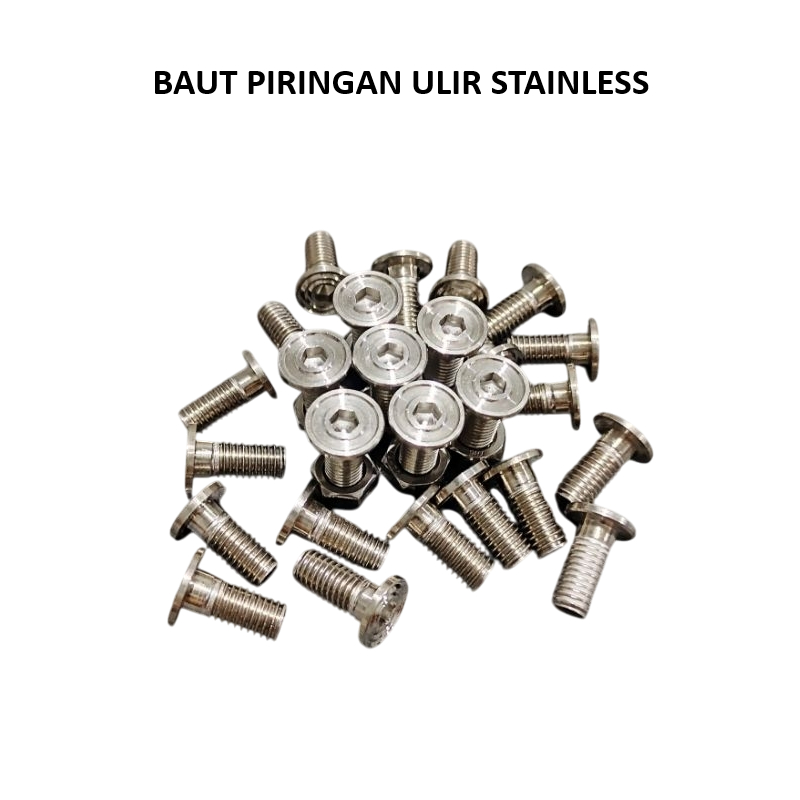 Jual Baut Cakram Baut Disc Baut Piringan Chrome Model Ulir HARGA PER PC ...