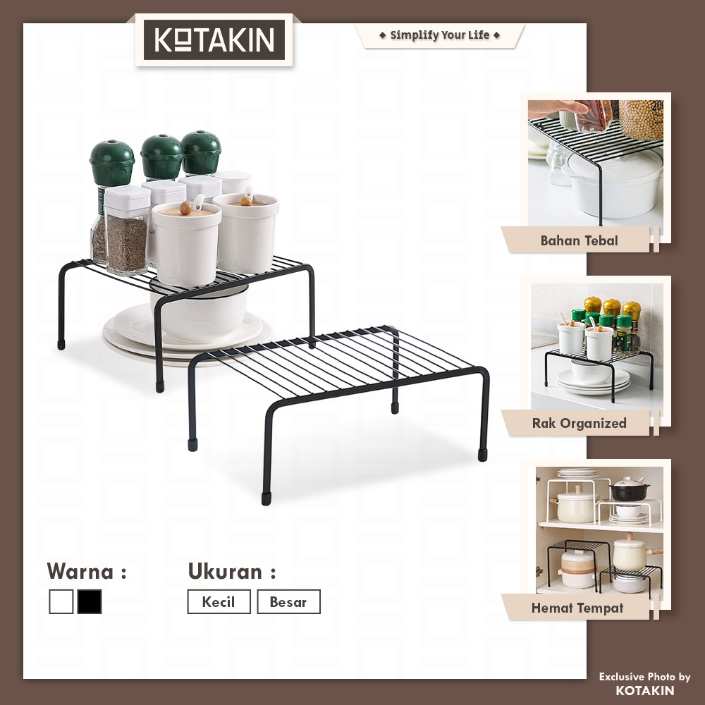Jual KOTAKIN Organizer Meja Rak Bumbu Besi Mini Dapur Storage Rack ...