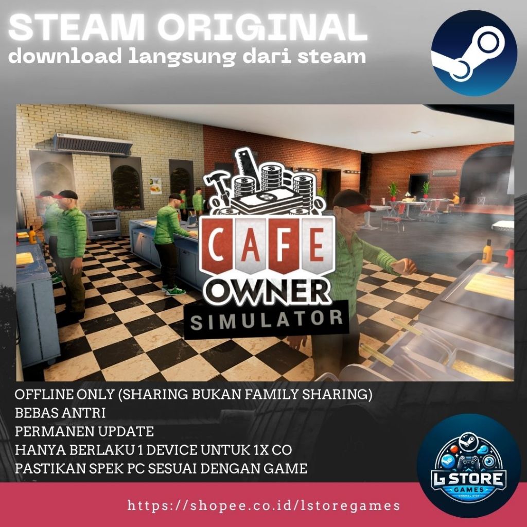 Jual Cafe Owner Simulator + Farm DLC PC Sharing Original Offline ...