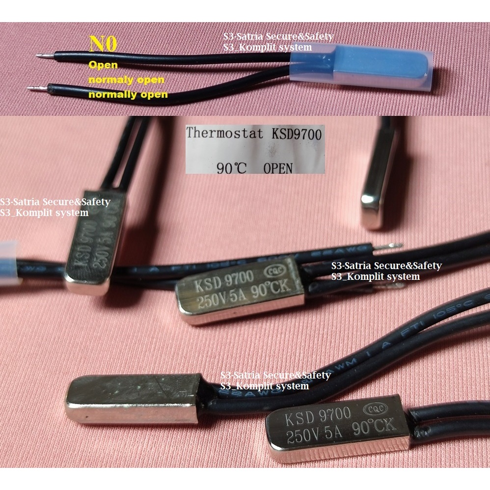 Jual KSD 9700 90c no Thermostat Thermal 90°CK Normally Open NO termo Suhu 90 c derajat Normaly ...