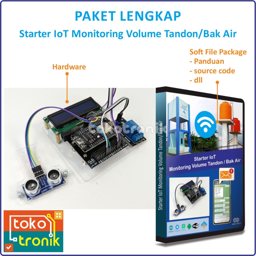 Jual Monitoring Volume Tandon Bak Air dg IoT Internet of Things ESP8266 | Shopee Indonesia