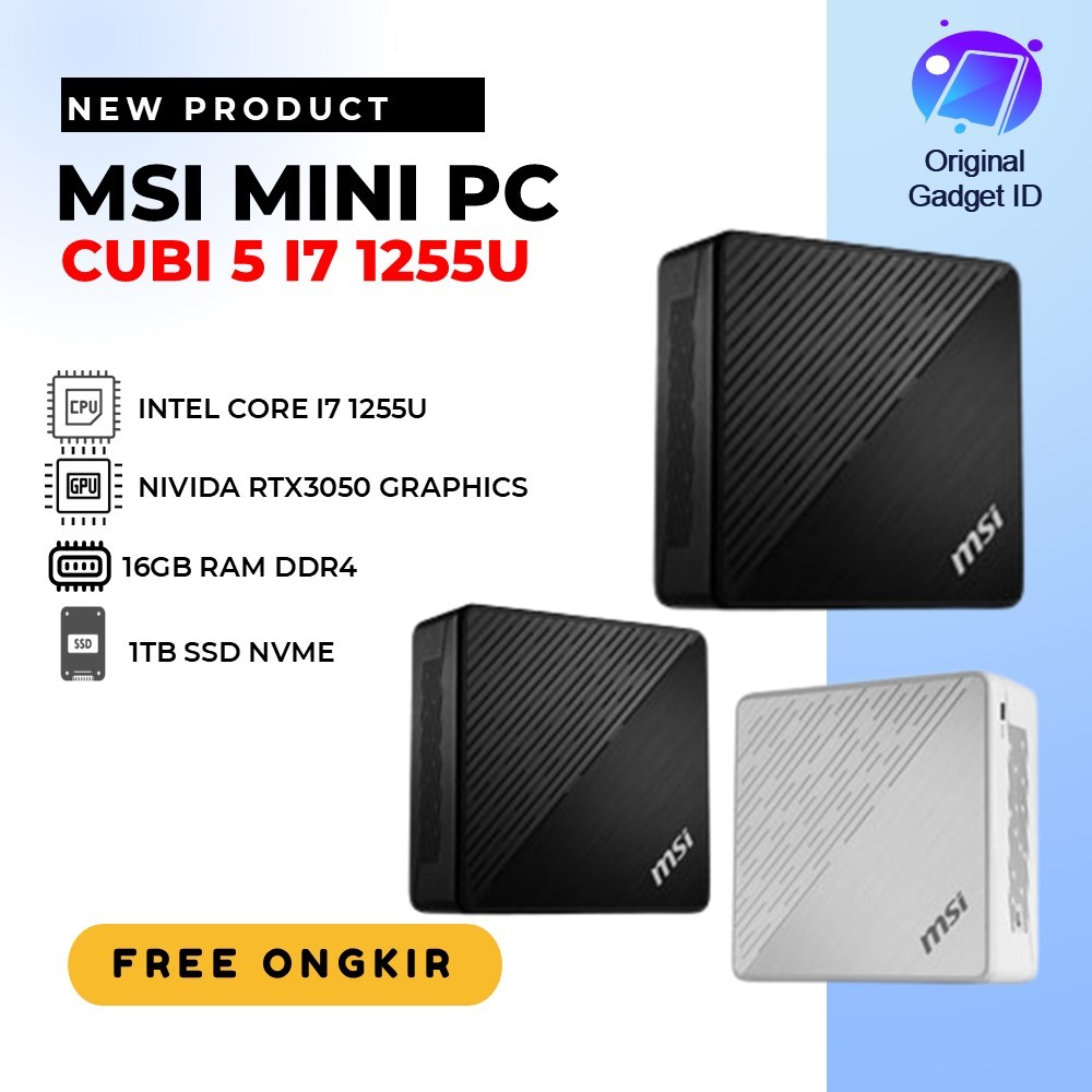 Jual Mini PC MSI Cube 5 intel core i7 1255u Ram 16GB ssd 1TB Baru ...
