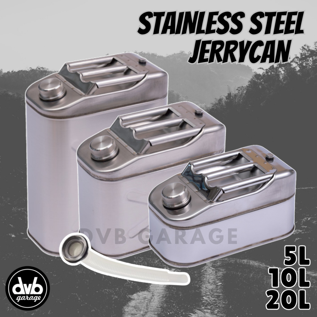 Jual Jerigen 304 Stainless Steel Bensin Solar Jerrycan Jirigen Army ...