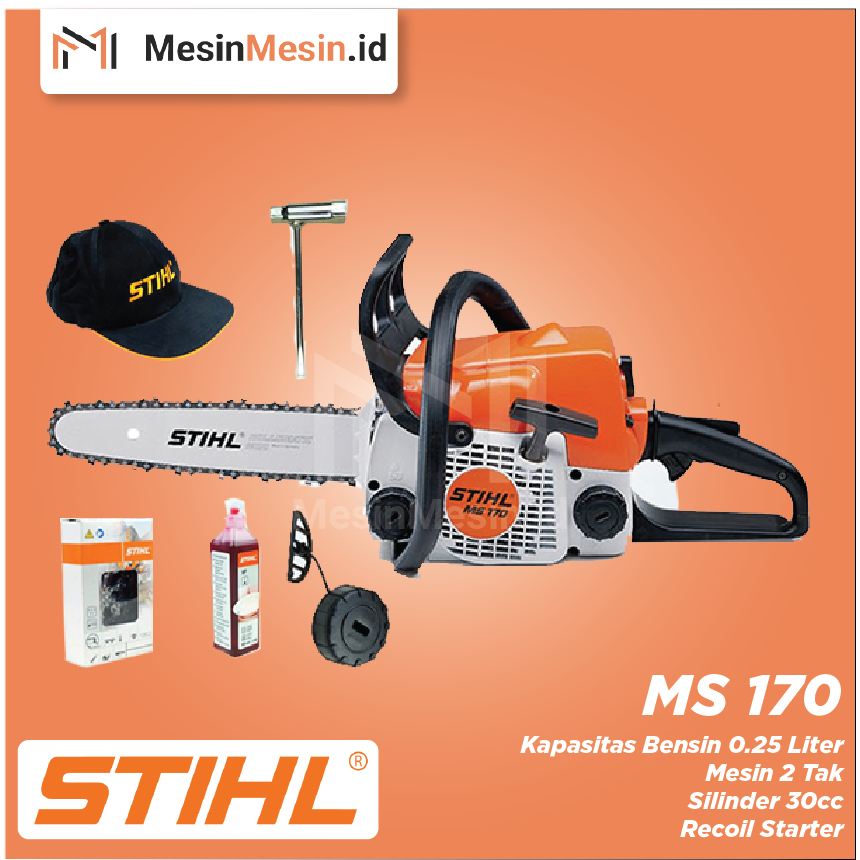 Jual Chainsaw STIHL MS 170 14 Inci Gergaji Kayu MS170 14 Inch | Shopee Indonesia