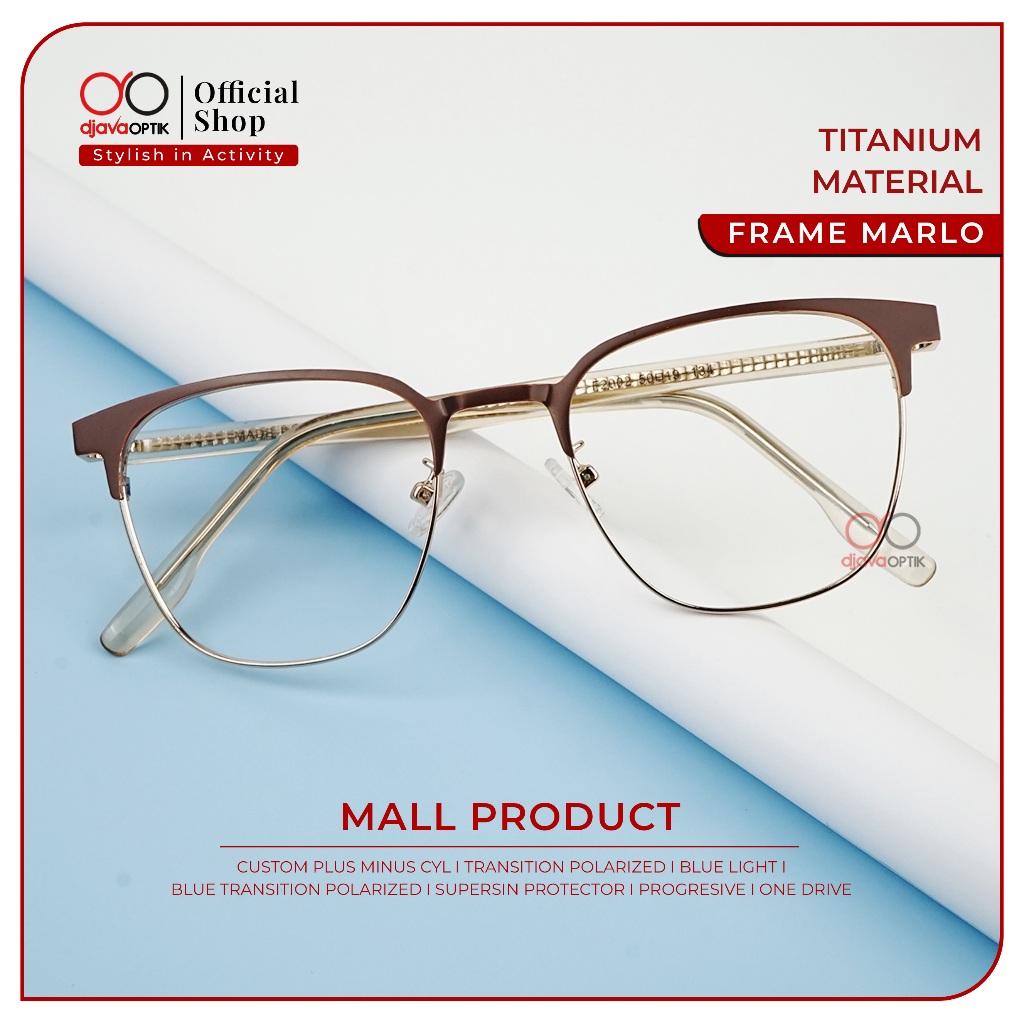 Jual DJAVA OPTIK - Frame Marlo - Kacamata Korea Supersin Bluelight Transition Protector Elegant ...