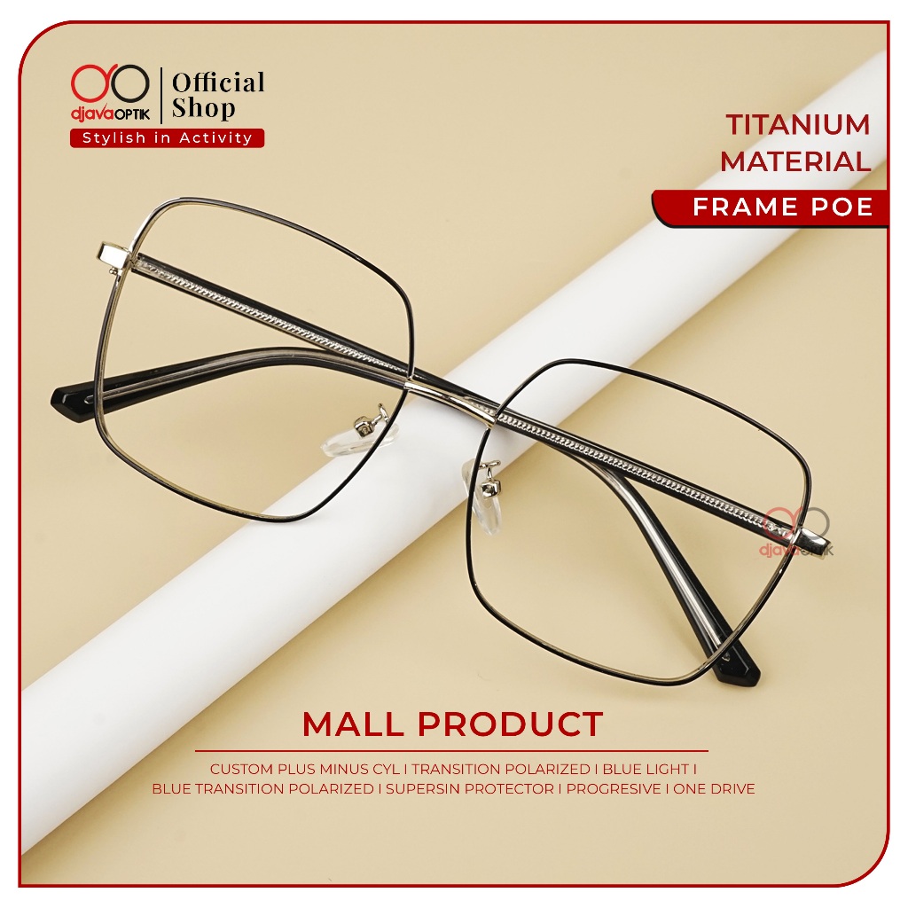 Jual DJAVA OPTIK - Frame Poe - Kacamata Korea Mall Supersin Bluelight Transition Protector ...