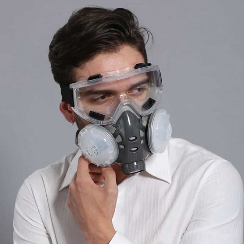 Jual ASL Masker Gas Respirator Half Face 308A dengan Kacamata Pengaman ...