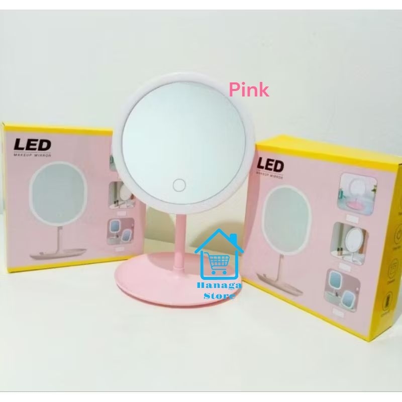 Jual CERMIN MAKEUP LED/KACA RIAS PORTABLE/CERMIN AESTHETIC ROTASI 90 ...