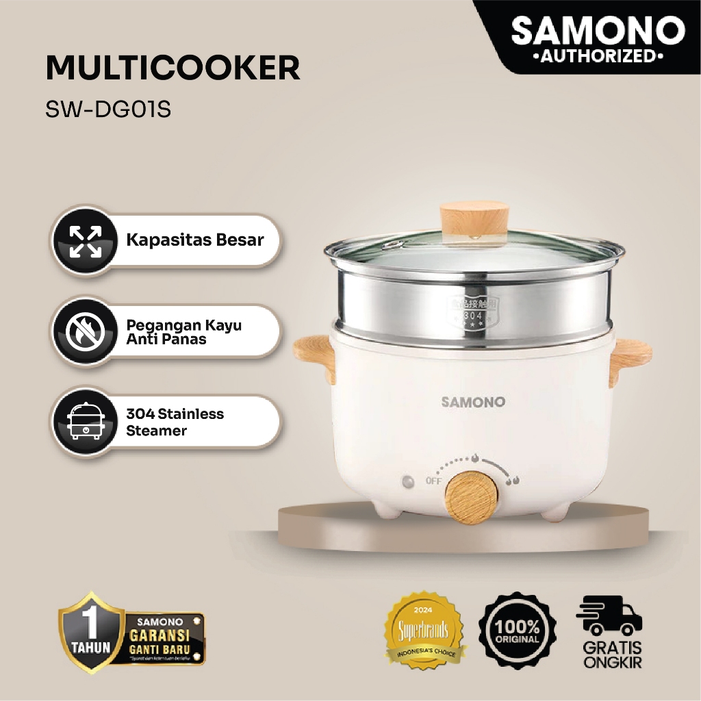 Jual SAMONO HARGA TERBAIK Panci Listrik 4 Liter Fry Pan Teflon Keramik ...