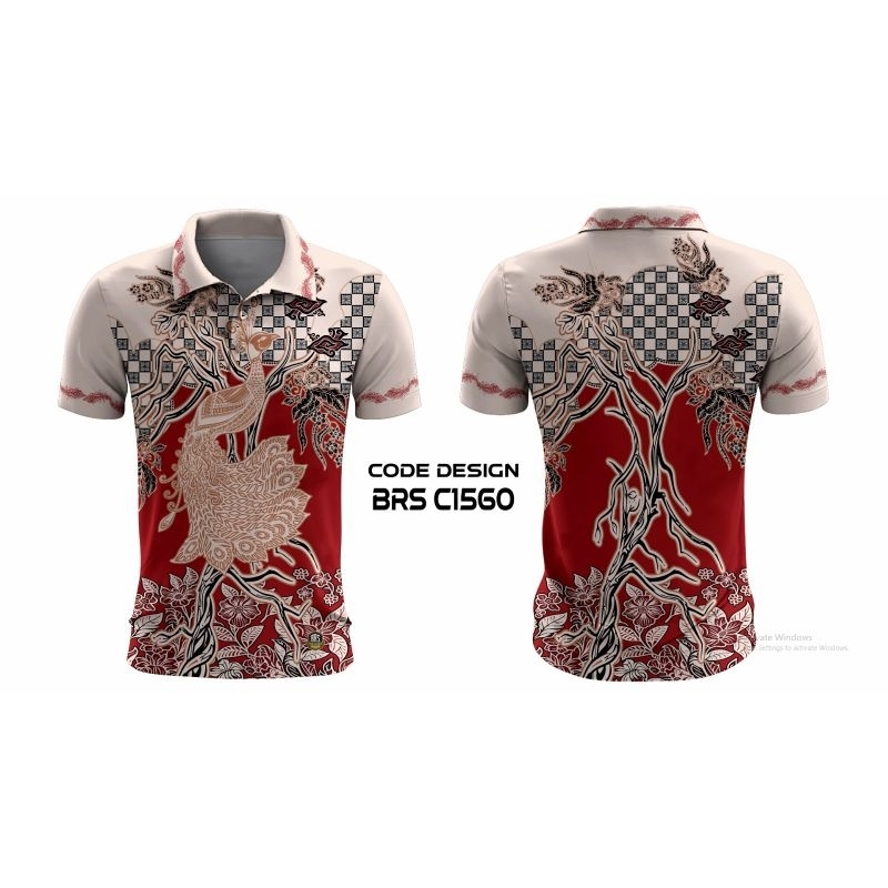 Jual KAOS JERSEY POLO / WANGKI MOTIF BATIK KEREN EMBOSS FULL PRINTING ...