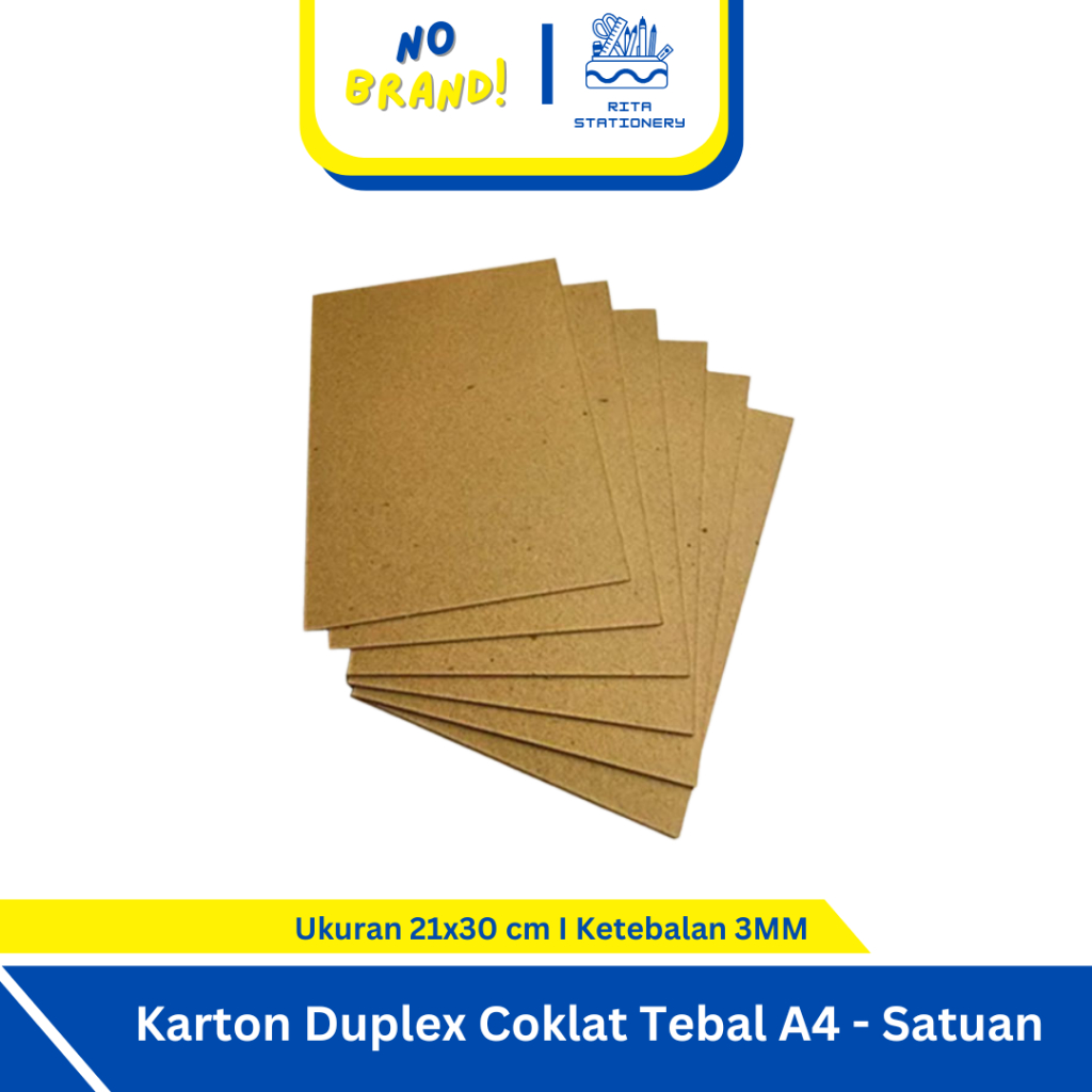 Jual Karton Lembaran Duplek Coklat A4 Papan - Satuan Eceran | Shopee ...