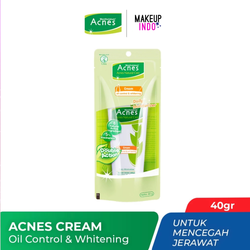 Jual Acnes Natural Care Oil Control & Whitening Cream - 40gr (Face ...