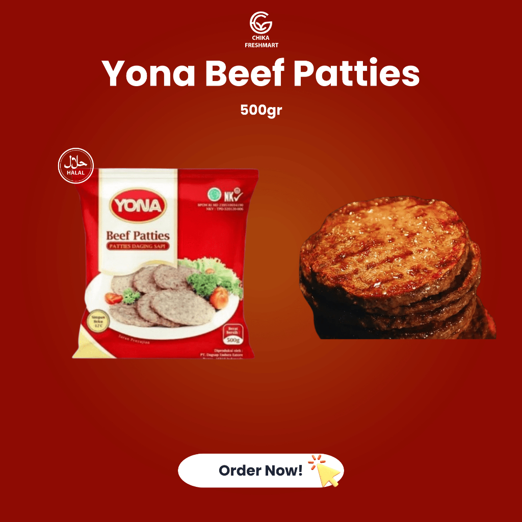 Jual Yona Beef Patties 500gr & Smoked Beef 250gr & 500gr | Shopee Indonesia