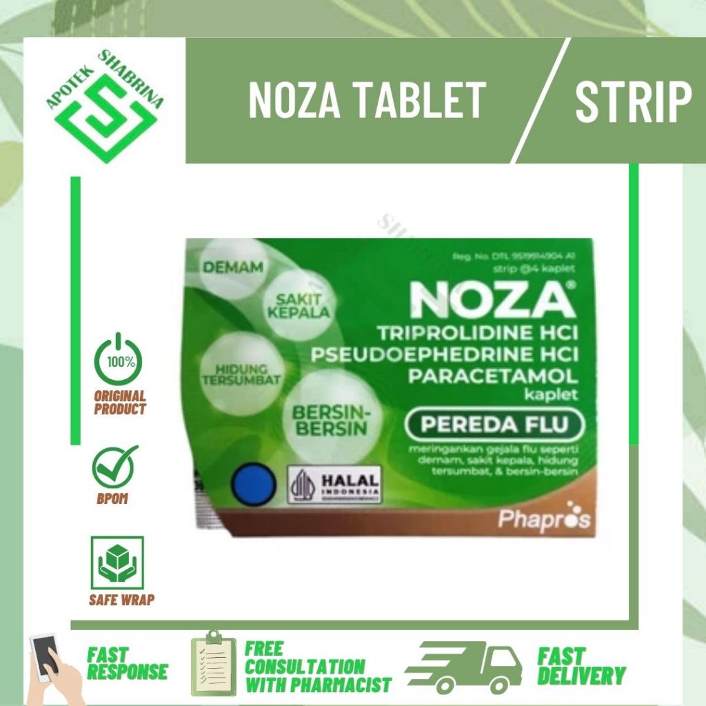 Jual Noza Tablet Strip (per Strip) / OBAT DEMAM PILEK ALERGI HIDUNG ...