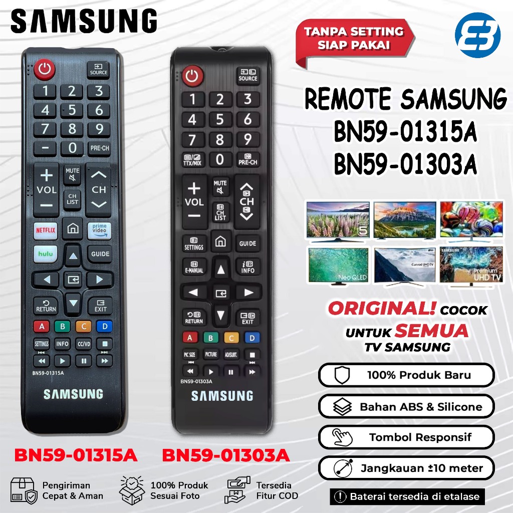 Jual Remote TV SAMSUNG LED LCD SMART BN59-01315A atau BN59-01303A ORIGINAL | Shopee Indonesia