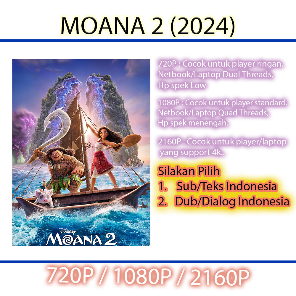 Jual MOANA 2 (2024) Animasi Dialog bahasa Indonesia | Shopee Indonesia