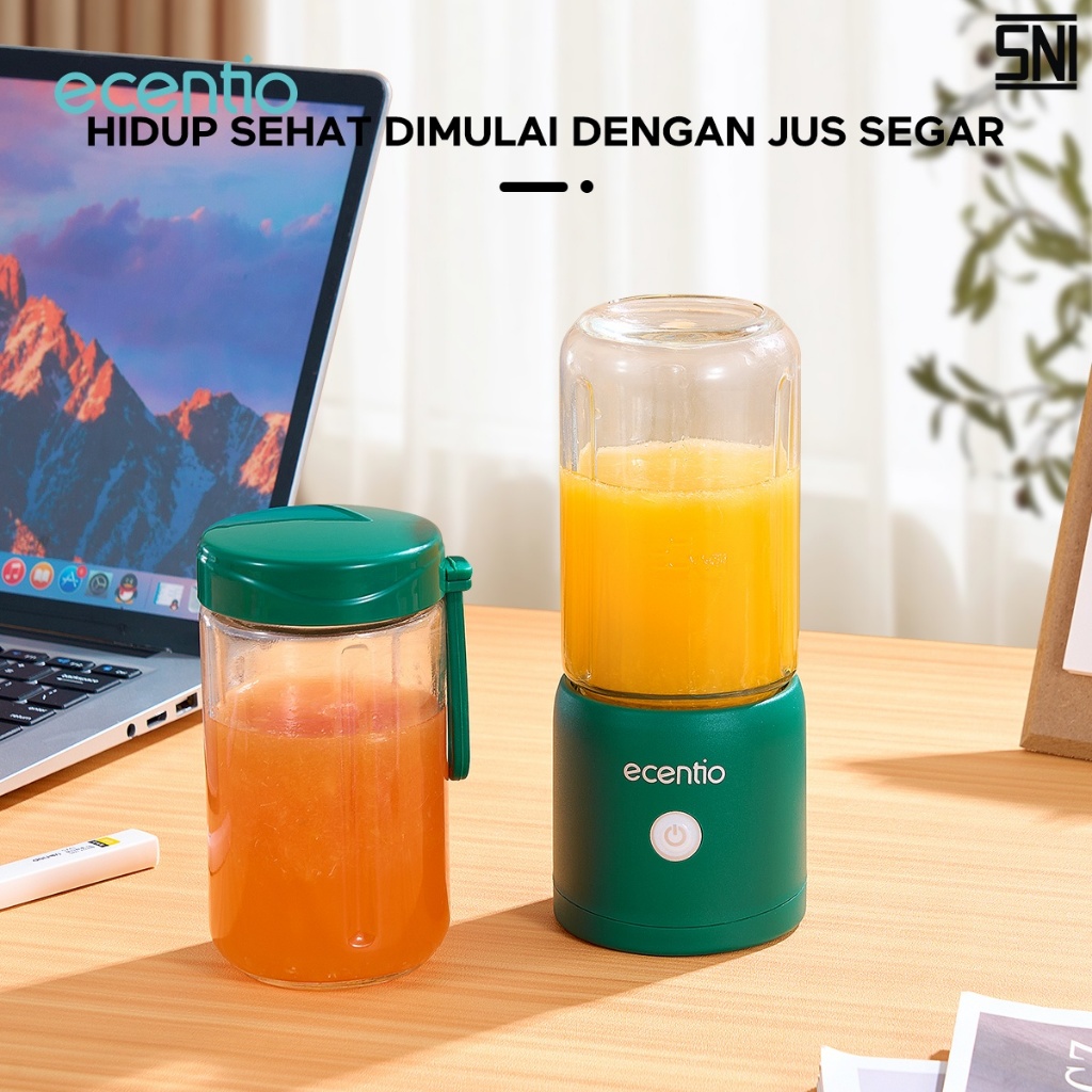 Jual ecentio Kaca Blender Portable 8 mata pisau Juicer cup 380+380ml Usb jus 2cup | Shopee Indonesia