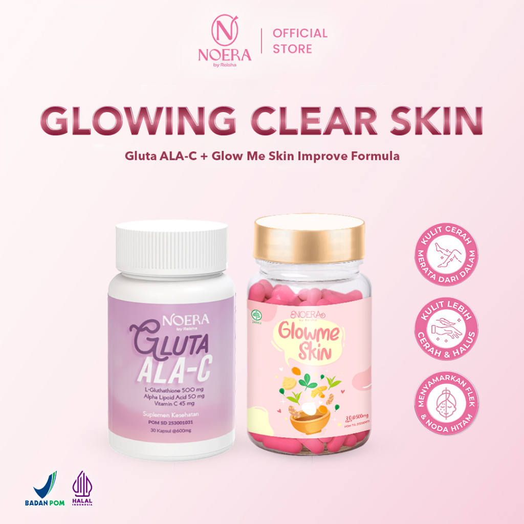 Jual Noera Bundling Glowing Clear Skin | Gluta ALA-C & Glow Me Skin ...