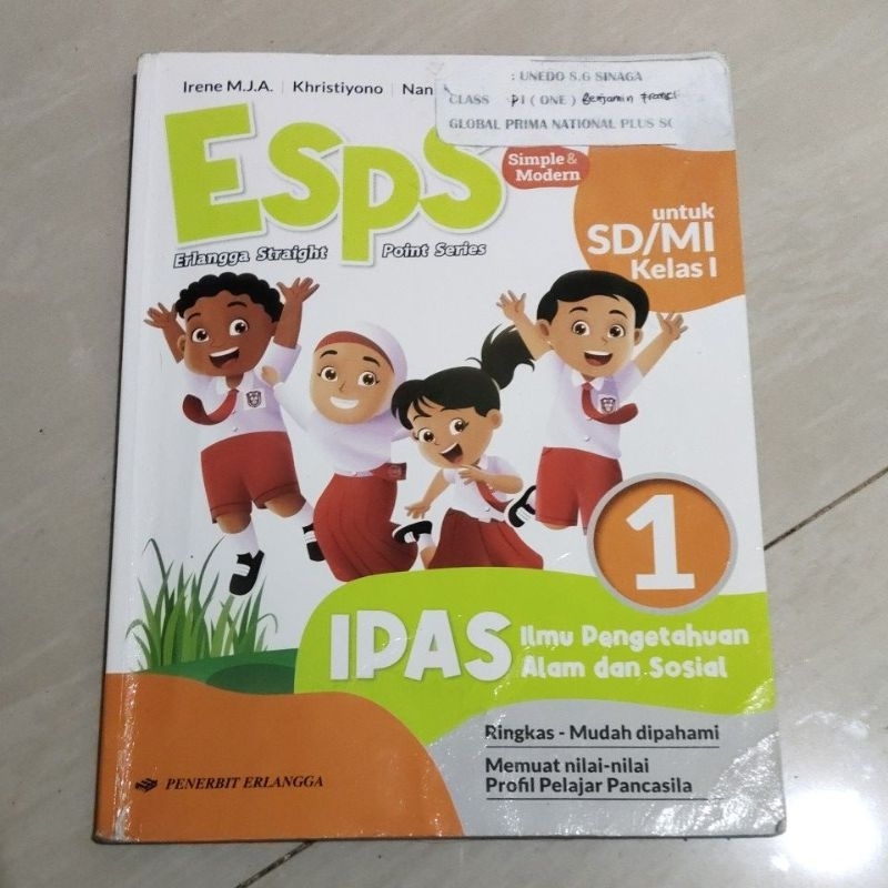 Jual BUKU ORI BUKU ESPS IPAS KELAS 1 SD PENERBIT ERLANGGA KURIKULUM MERDEKA | Shopee Indonesia