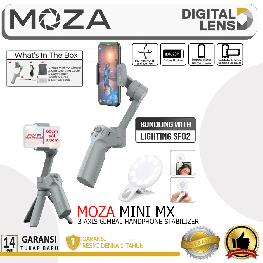 Jual MOZA MINI MX 3-AXIS GIMBAL SMARTPHONE ORIGINAL GARANSI RESMI ...