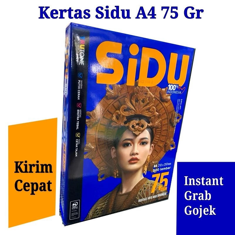 Jual Kertas HVS Sidu A4 75 gram 1 Rim (Kertas Multifungsi) | Shopee Indonesia