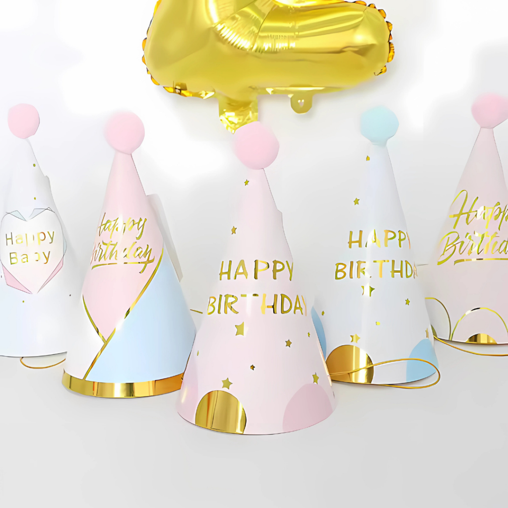 Jual Topi Kerucut Ulang Tahun Anak Dewasa Topi Ultah Korea Happy ...