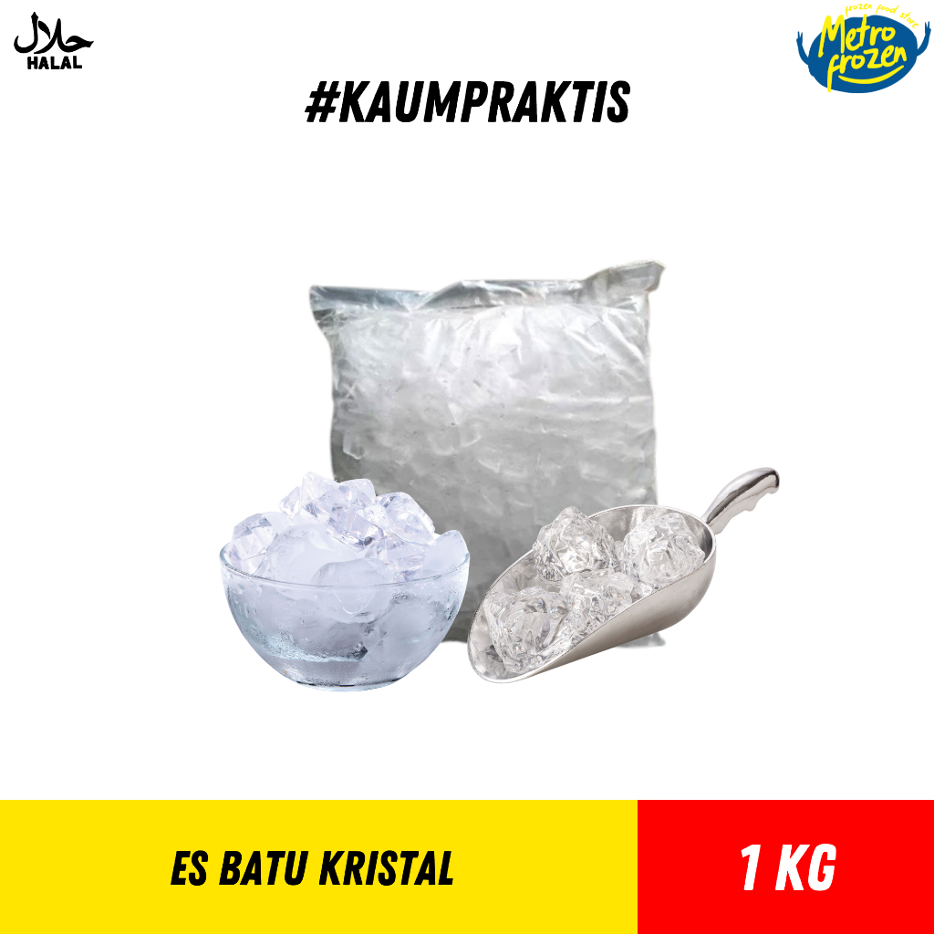 Jual Es Batu Kristal Repack 1kg | Shopee Indonesia